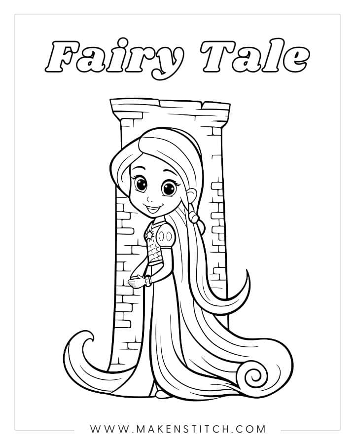 Princess Coloring Pages - Makenstitch