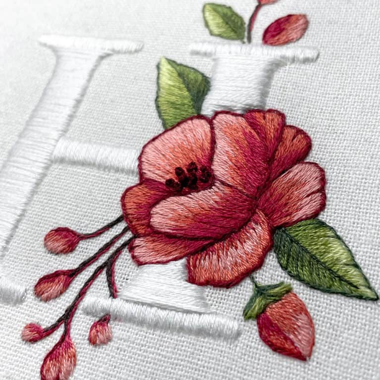 Floral Alphabet: Stitching the Flower - Makenstitch