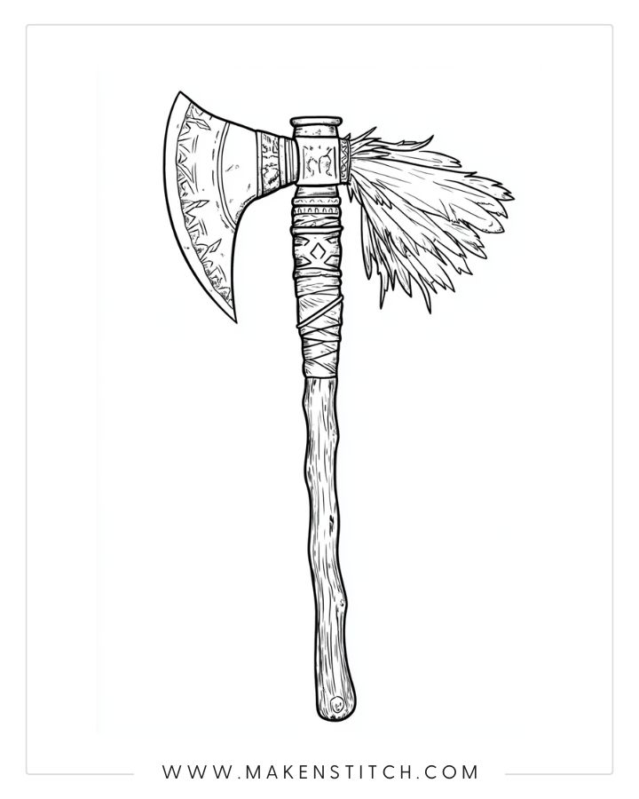 38 Native American Coloring Pages - Makenstitch