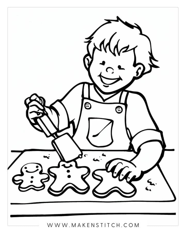 32 Gingerbread Man Coloring Pages - Makenstitch