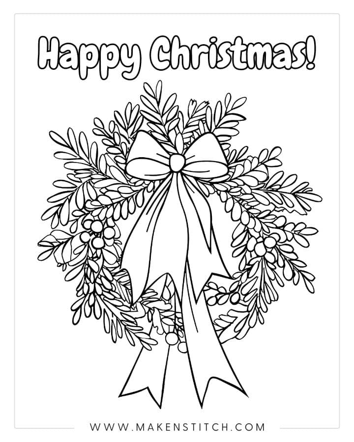 Mistletoe Coloring Pages - Makenstitch
