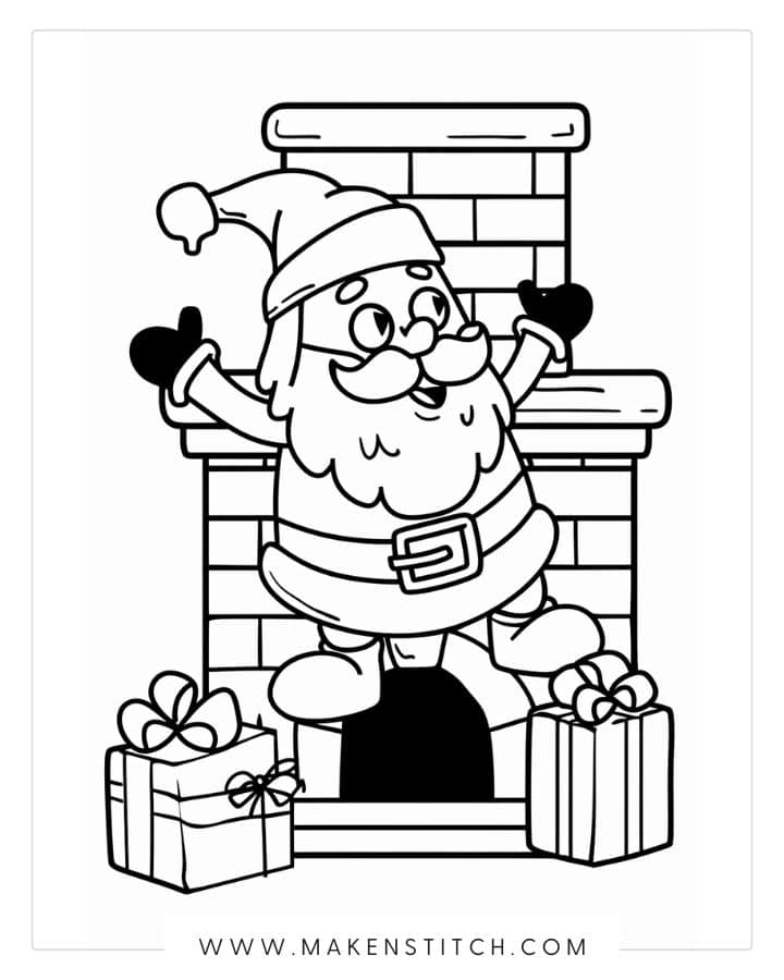 38 Santa Claus Coloring Pages - Makenstitch