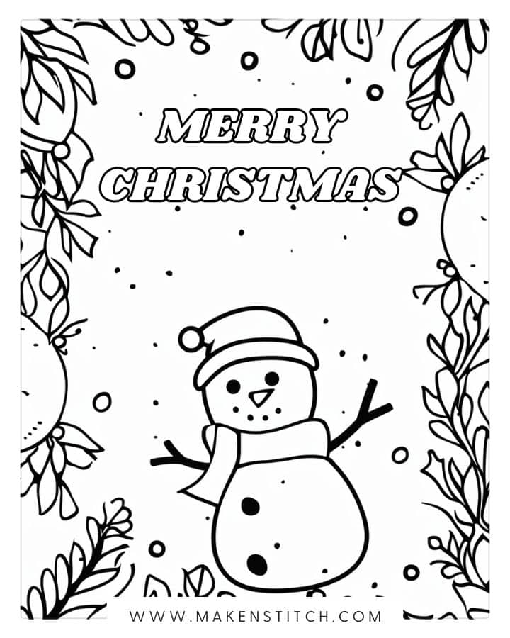 38 Snowman Coloring Pages - Makenstitch