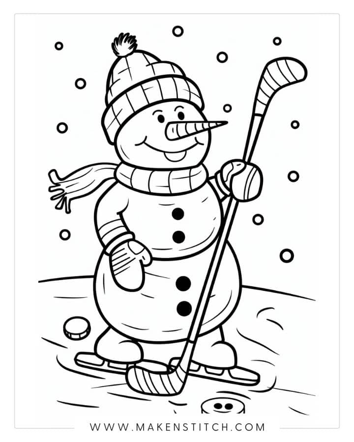 38 Snowman Coloring Pages - Makenstitch