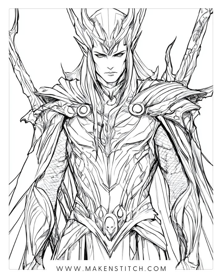 30 Elf Coloring Pages - Makenstitch