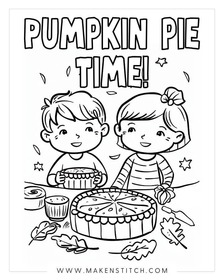 Thanksgiving Coloring Pages - Makenstitch