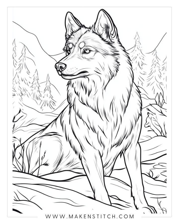 22 Husky Coloring Pages - Makenstitch