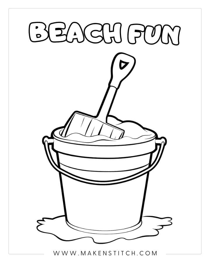 Beach Coloring Pages - Makenstitch
