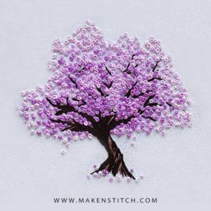 Sakura Tree Embroidery Decoration Tutorial - Makenstitch