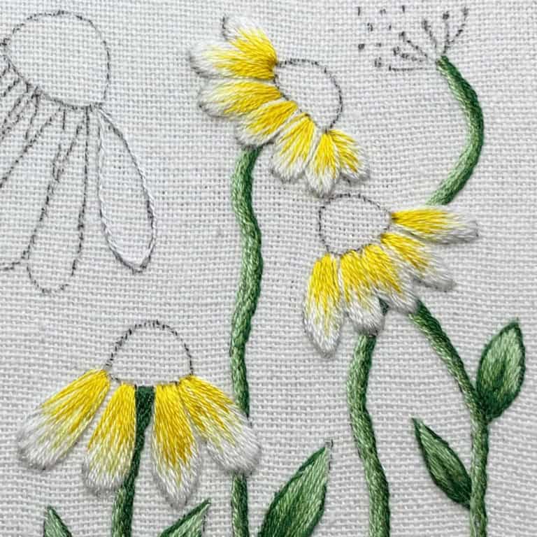 Daisies Embroidery Decoration Tutorial - Makenstitch