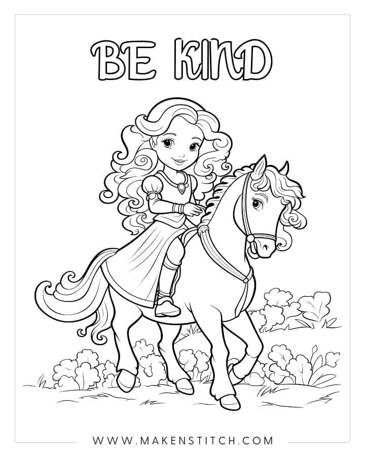 Princess Coloring Pages - Makenstitch