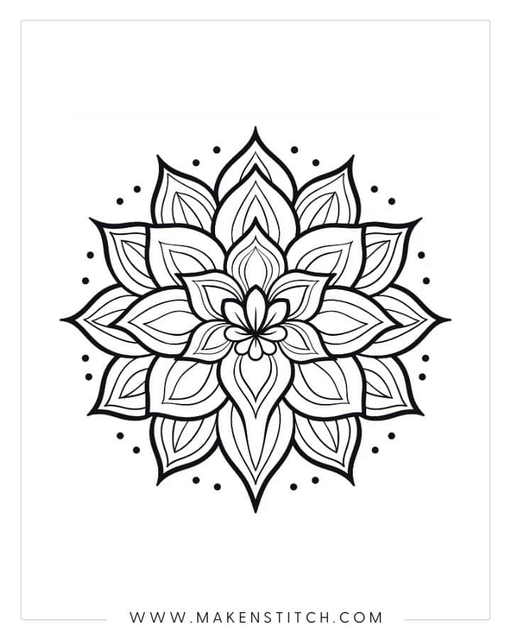 Lotus Flower Mandala Coloring Pages | Best Flower Site