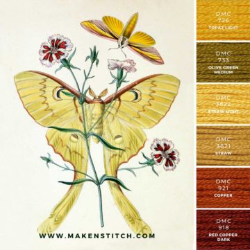 Yellow Moth Stitch Color Palette - Makenstitch