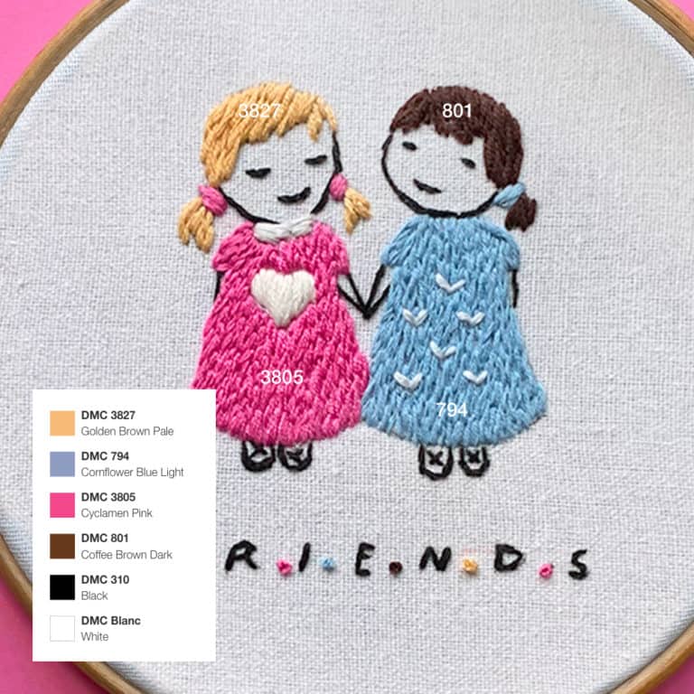 Friends Embroidery Decoration Tutorial - Makenstitch