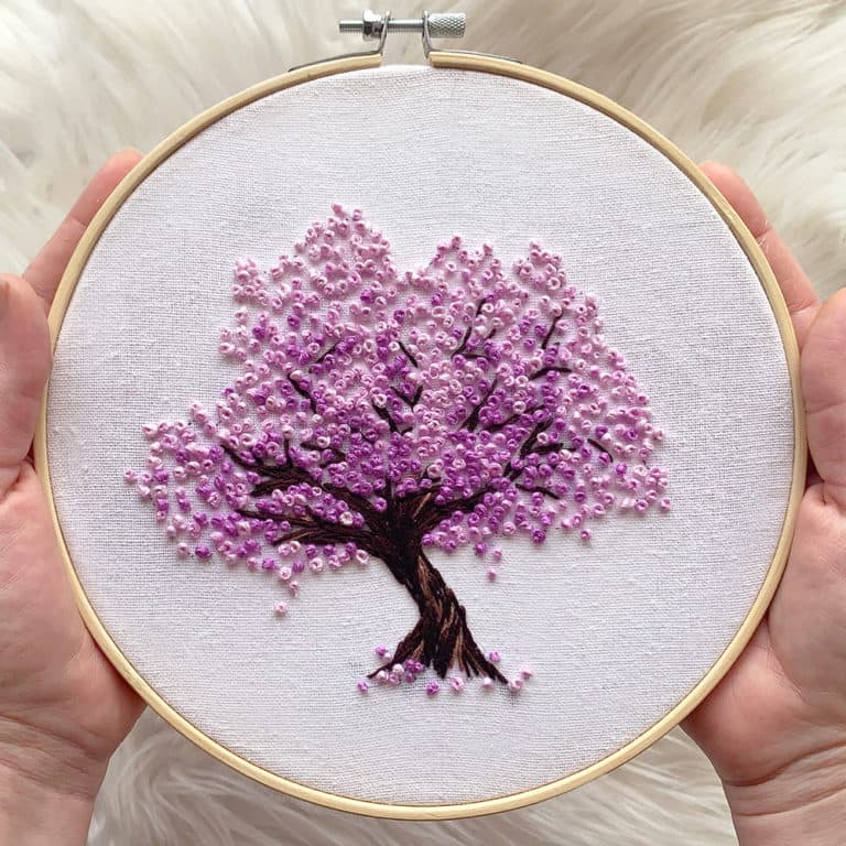 Sakura Tree Embroidery Decoration Tutorial - Makenstitch