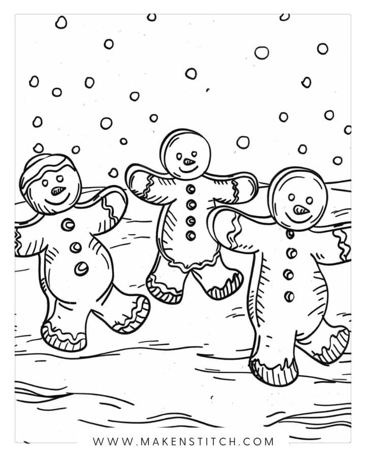 32 Gingerbread Man Coloring Pages - Makenstitch