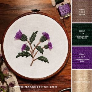 Thistle Needlework (Free Pattern) - Makenstitch