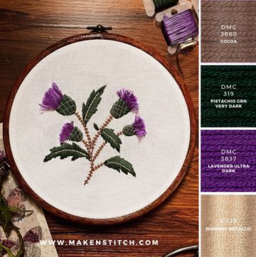 Thistle Needlework (Free Pattern) - Makenstitch