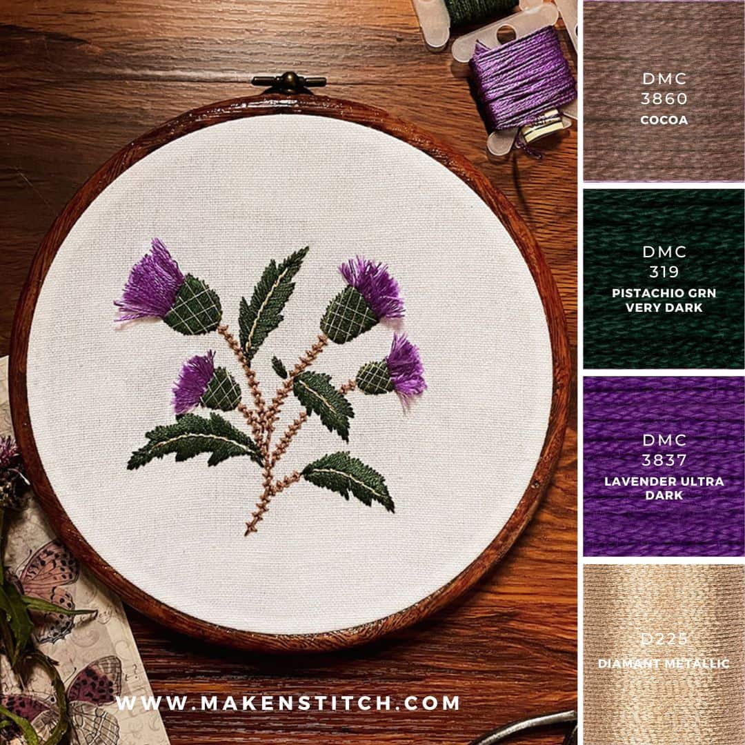 Embroidery Color Palette With Purple - Makenstitch