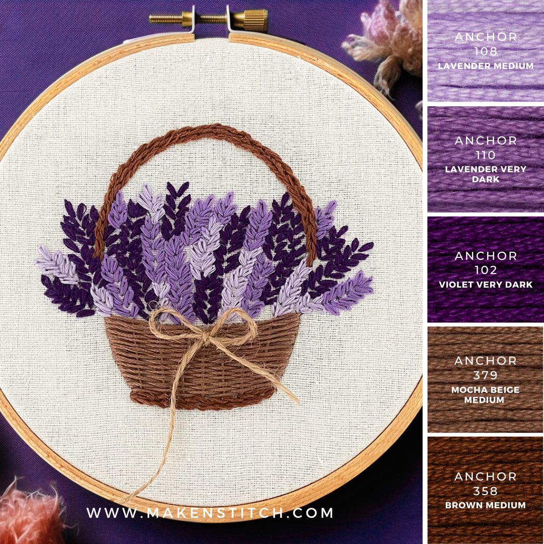 Lavender Embroidery (Free Pattern) - Makenstitch