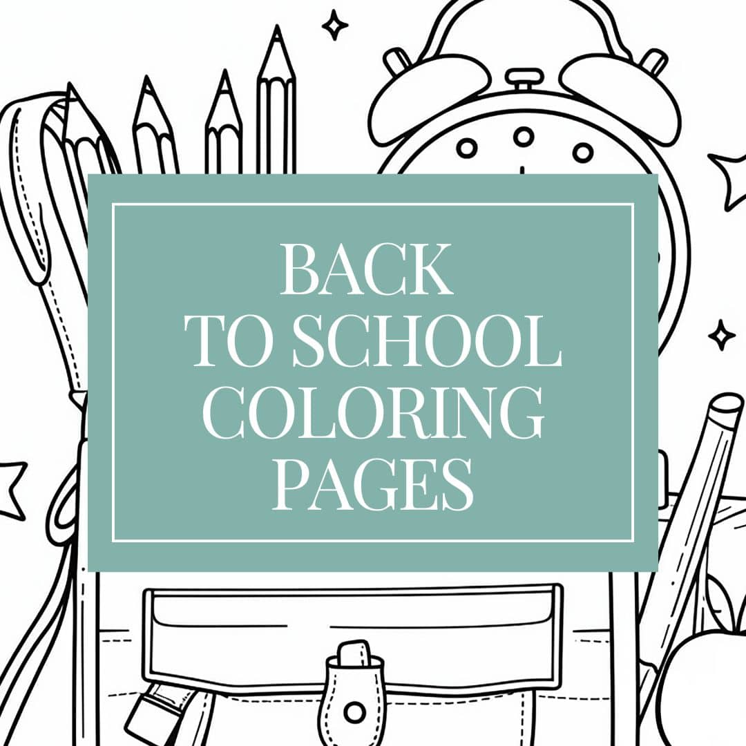 Back to School Coloring Pages - Makenstitch