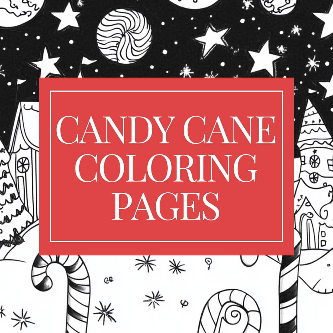 20 Candy Cane Coloring Pages - Makenstitch