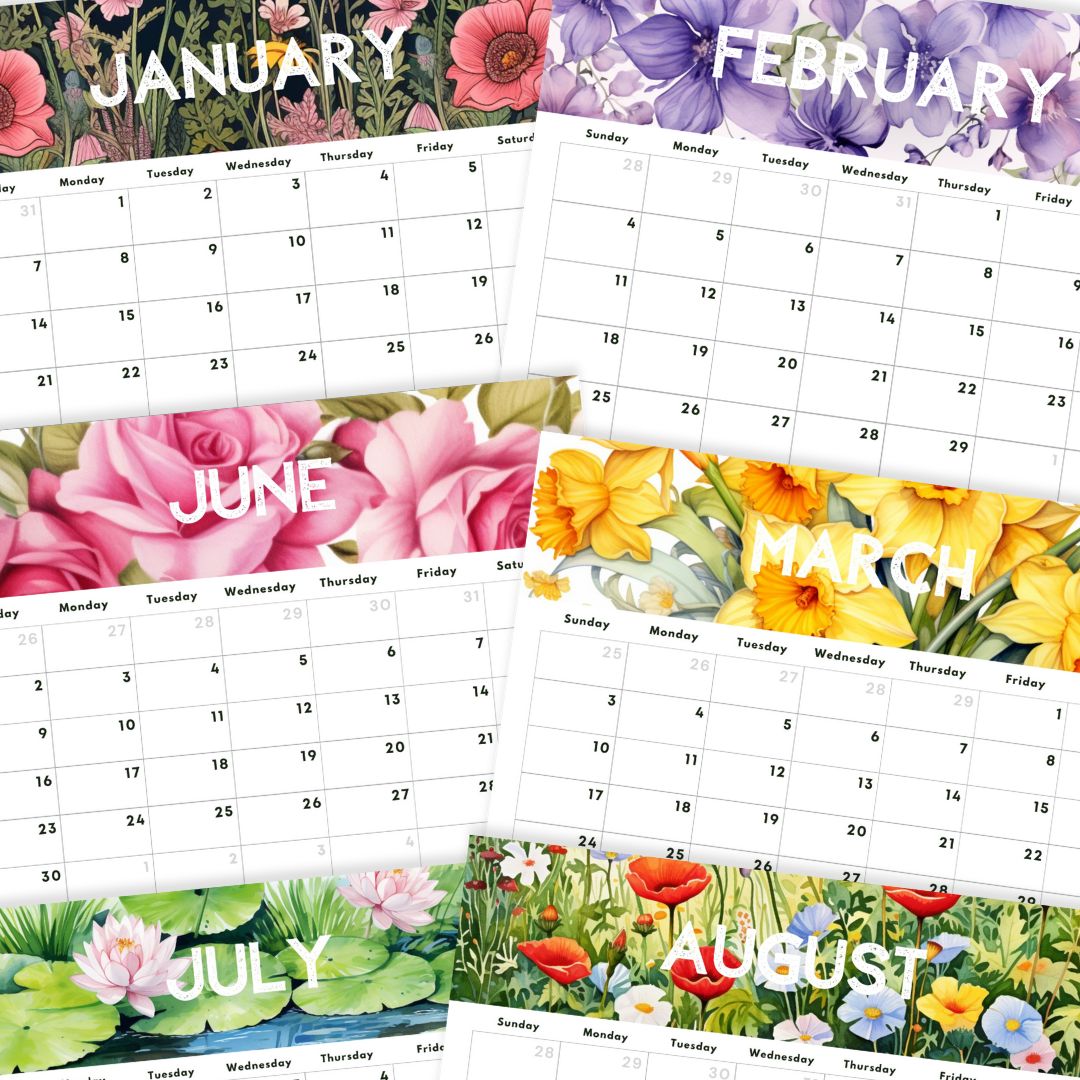 Free Printable Calendars for 2024 & 2025 - Makenstitch