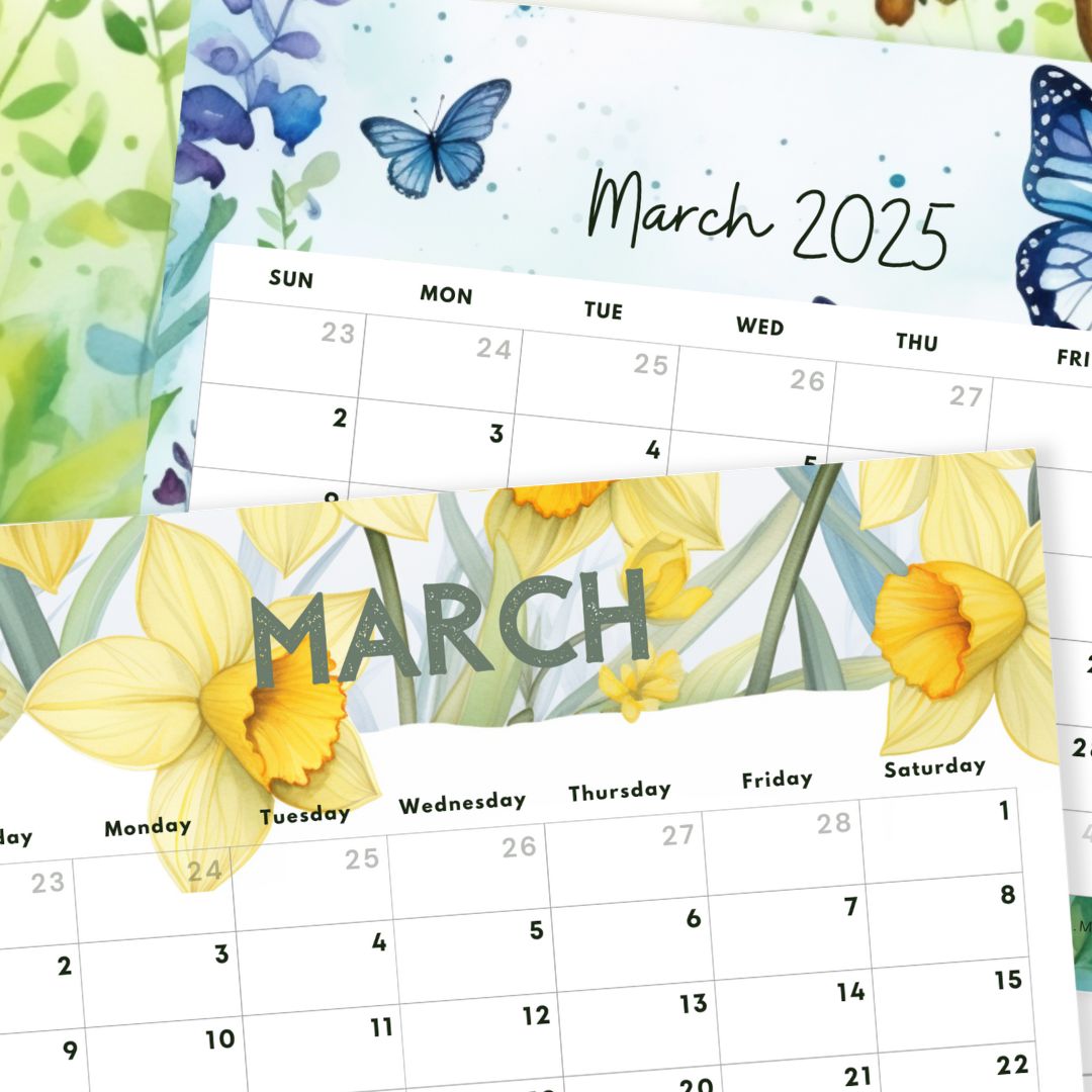 Free March 2025 Calendar Printables - Makenstitch