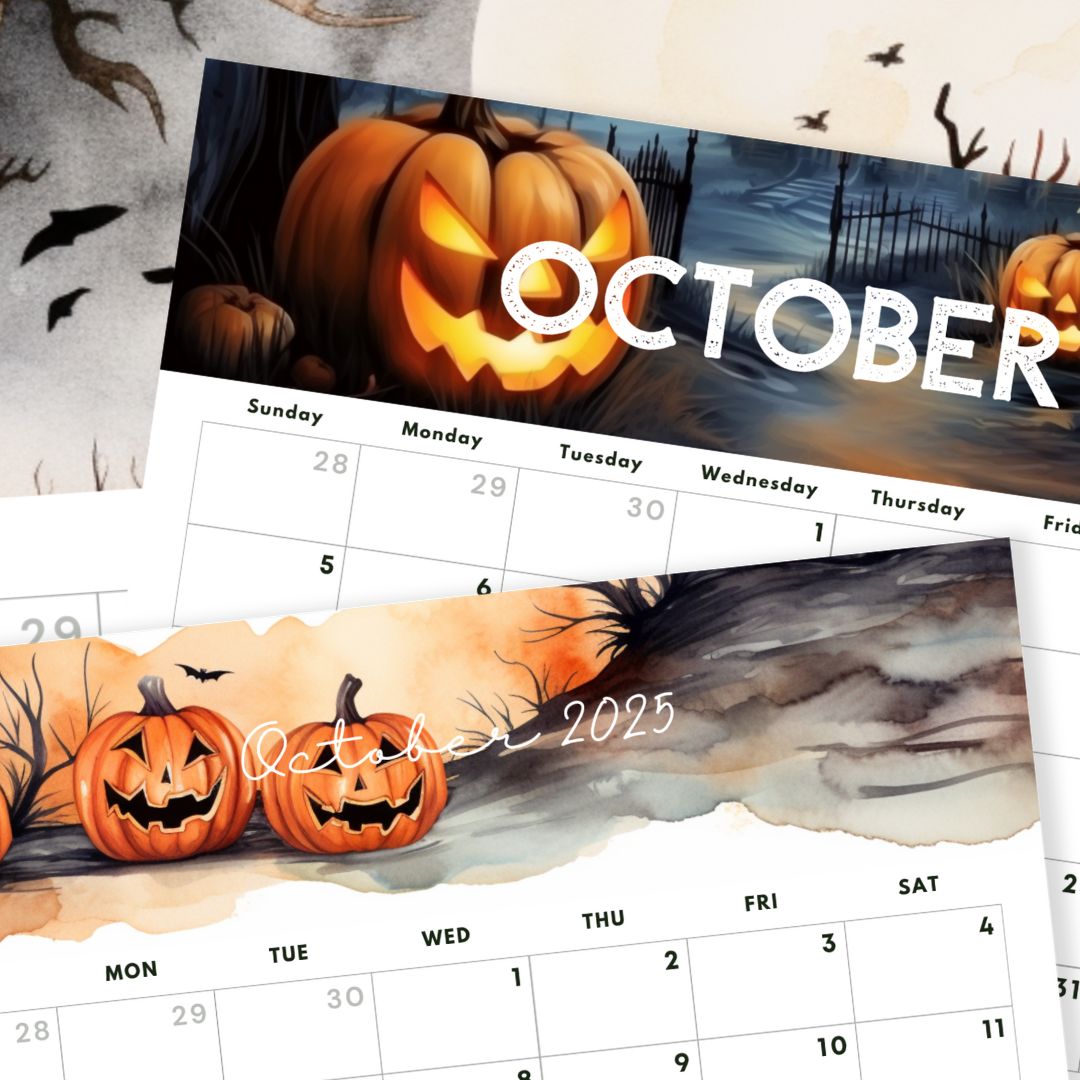 Free October 2025 Calendar Printables - Makenstitch