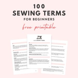 Sewing Glossary: Free Printable for Beginners - Makenstitch