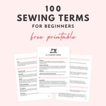 Sewing Glossary: Free Printable for Beginners - Makenstitch