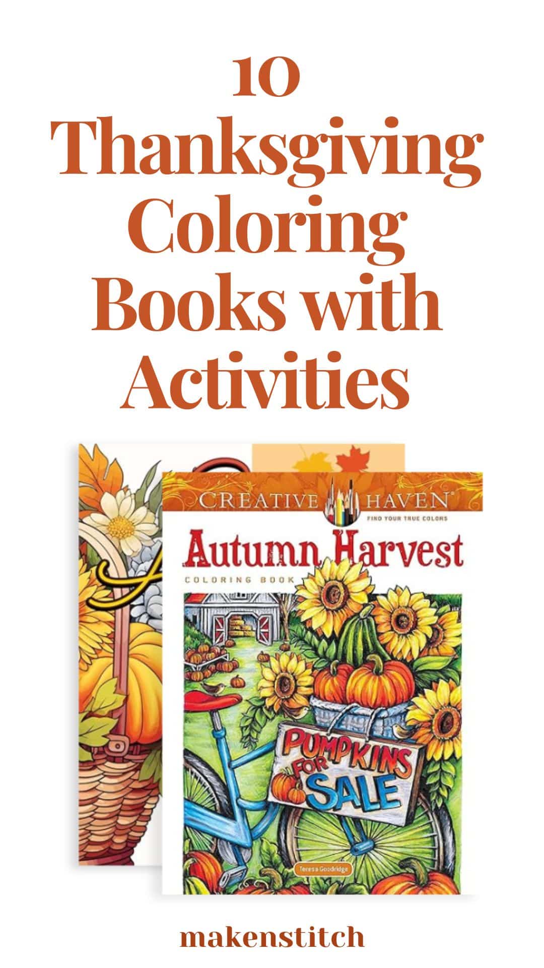 10 Thanksgiving Coloring Books with Activities - Makenstitch