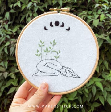 Botanical Goddess Tutorial Free Embroidery Pattern - Makenstitch