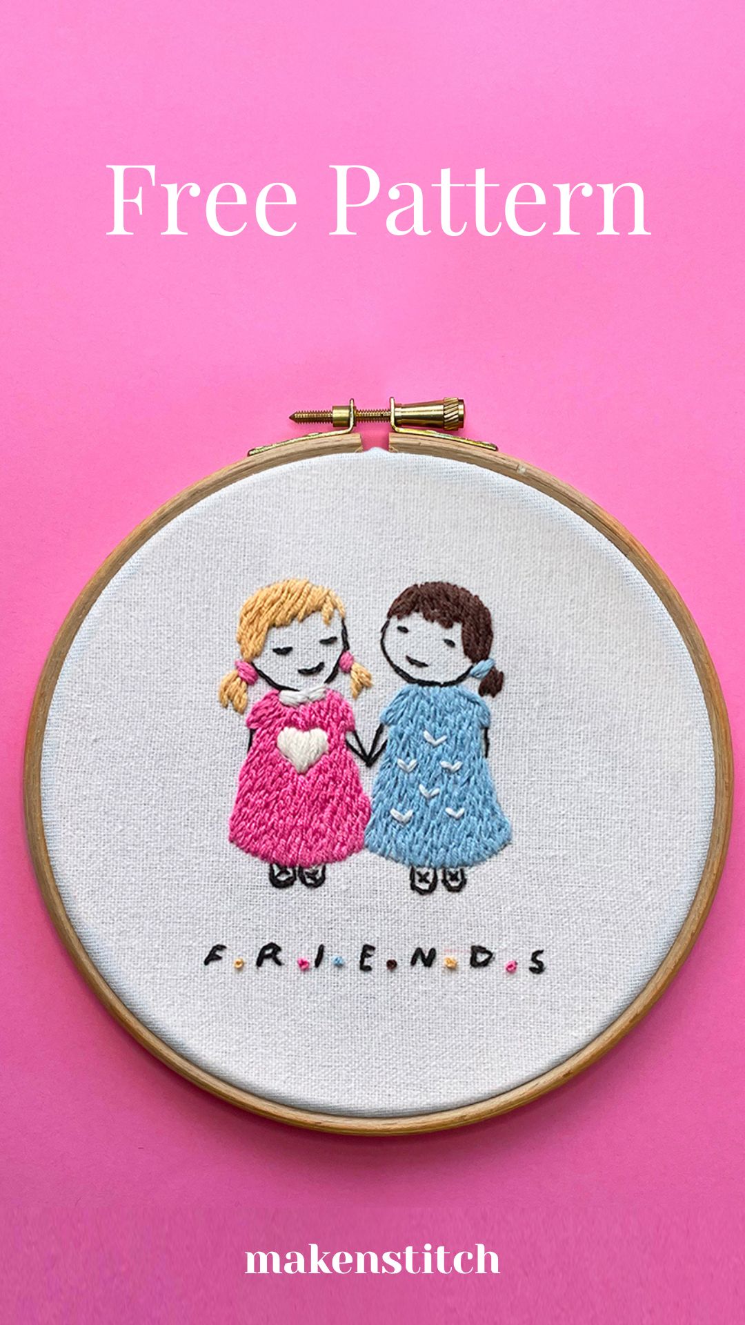 Friends Hand Embroidery Pattern - Makenstitch